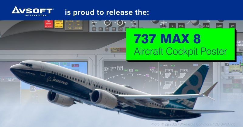 Avsoft Releases 737 MAX 8 Aircraft Cockpit Poster | Halldale Group